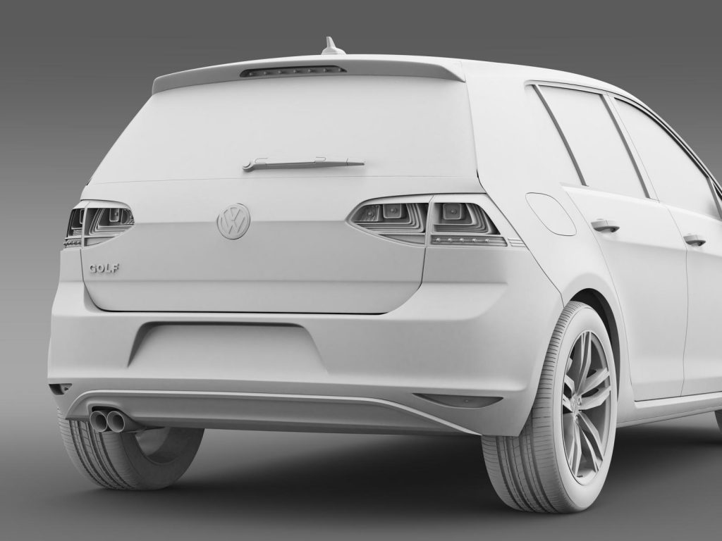 VW Golf TDI 4MOTION 5d Typ 5G 2012 3D Model - FlatPyramid