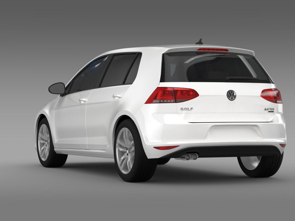 VW Golf TDI 4MOTION 5d Typ 5G 2013 3D Model - FlatPyramid
