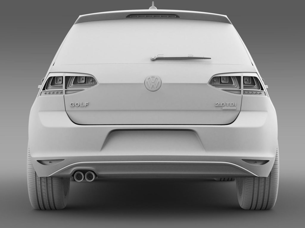 VW Golf TDI 4MOTION 5d Typ 5G 2013 3D Model - FlatPyramid