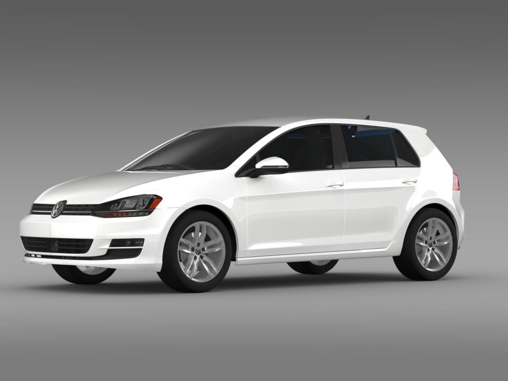 VW Golf TSI BlueMotion 5d Typ 5G 2012 3D Model - FlatPyramid