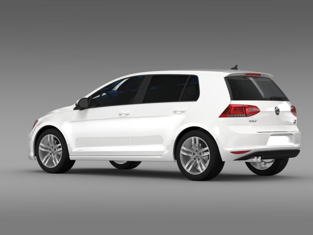 VW Golf TSI BlueMotion 5d Typ 5G 2012 3D Model - FlatPyramid
