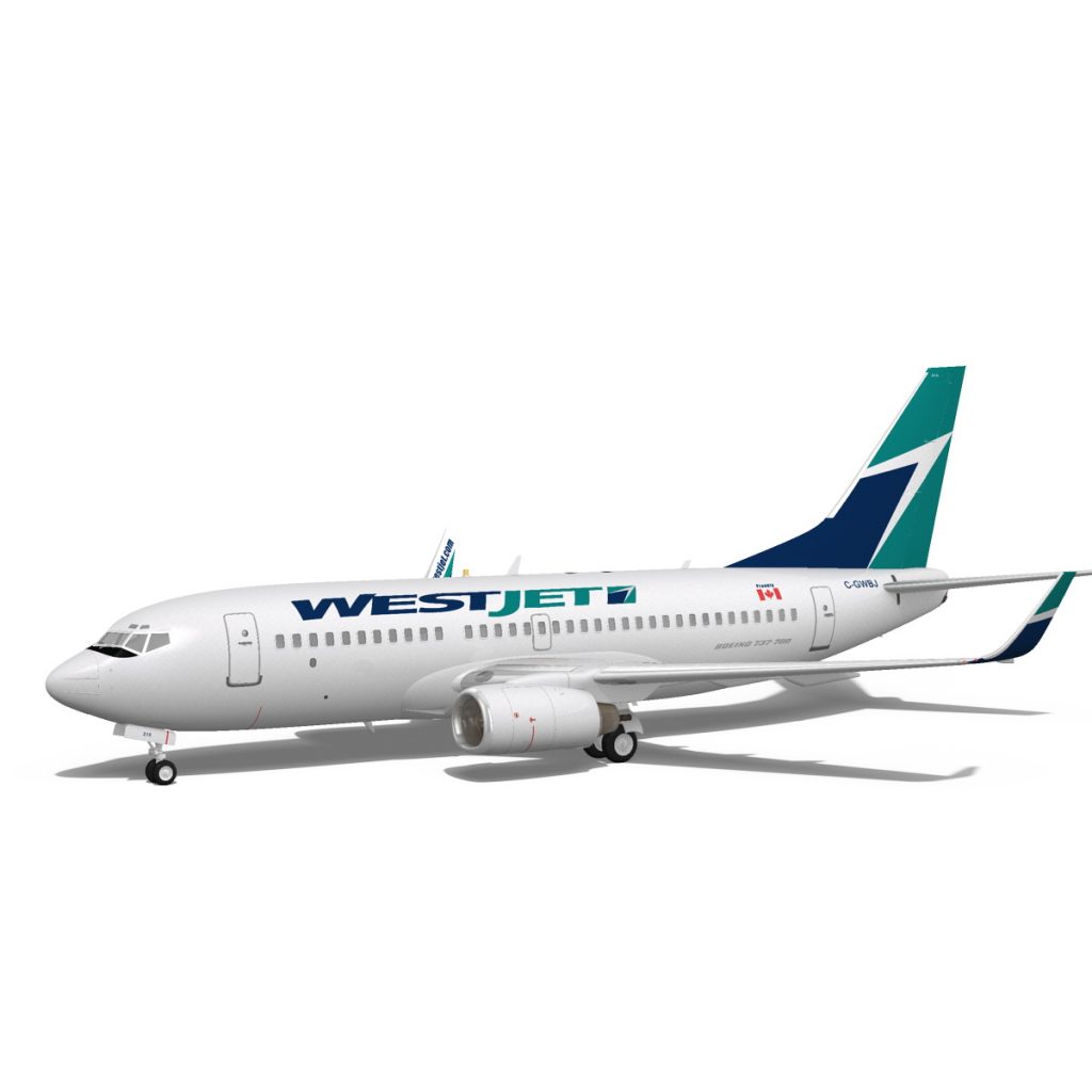 WestJet Boeing 737-700w 3D Model - FlatPyramid