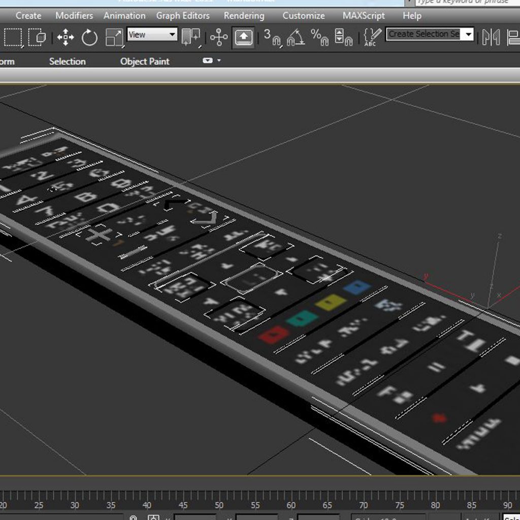 TV remote control-02 3D Model - FlatPyramid