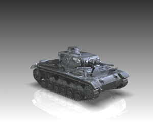 WW2 German Medium Tank Panzer III 3D Model - FlatPyramid