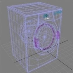 Washing machine 3D Model - FlatPyramid