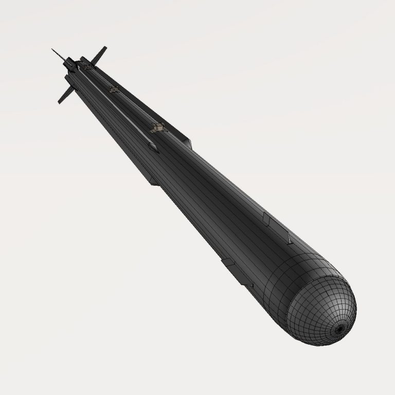 A-Darter Air-to-Air Missile 3D Model - FlatPyramid