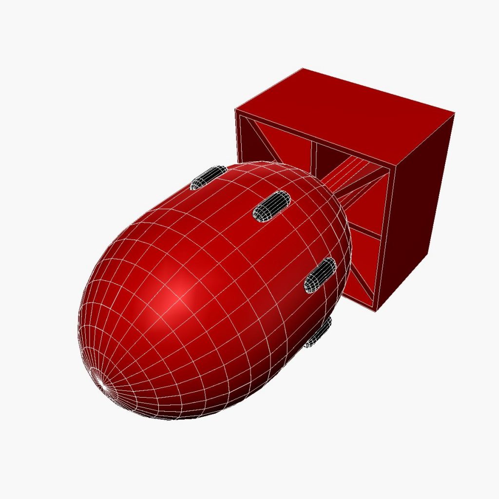 Bomb with Fatboy scheme 3D Model - FlatPyramid