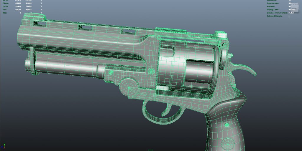 Gun 3D Model - FlatPyramid
