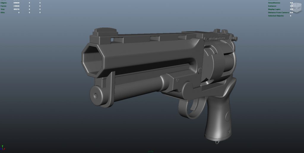 Gun 3D Model - FlatPyramid