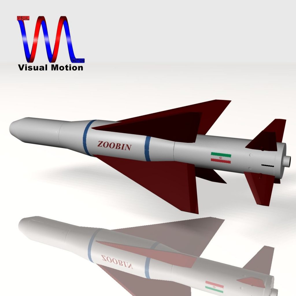 Iranian AGM-379 Zoobin ASM Missile 3D Model - FlatPyramid