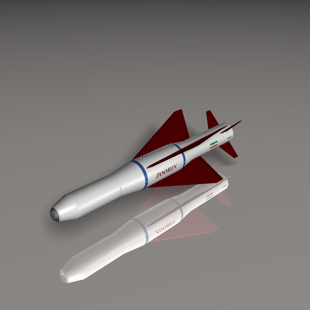 Iranian AGM-379 Zoobin ASM Missile 3D Model - FlatPyramid