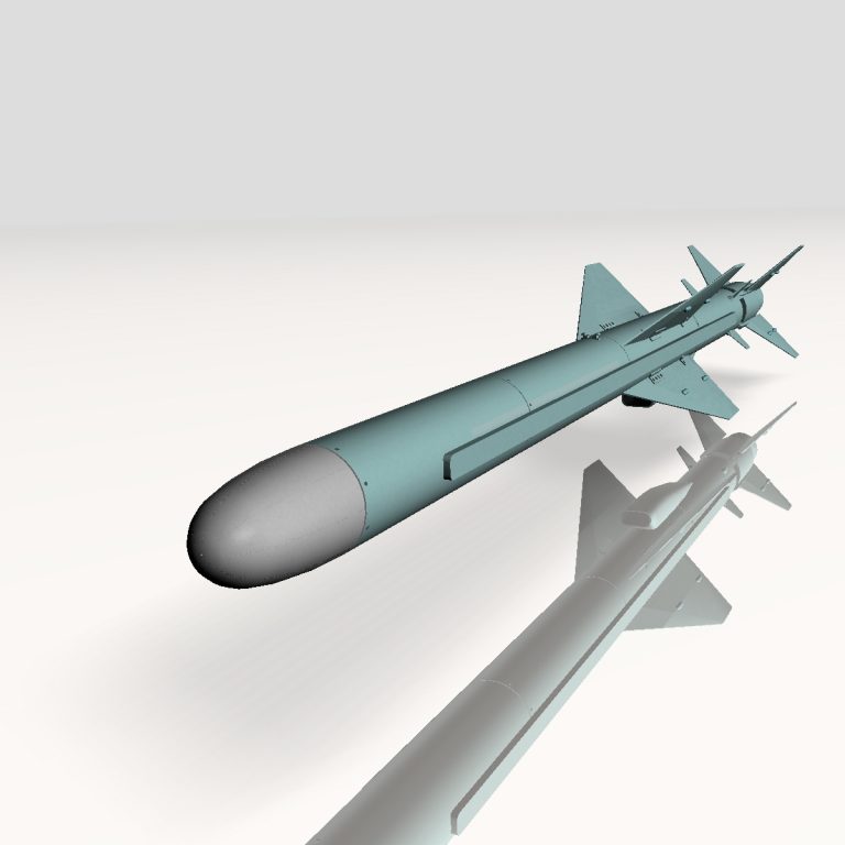 Iranian Qader Cruise Missile 3D Model - FlatPyramid