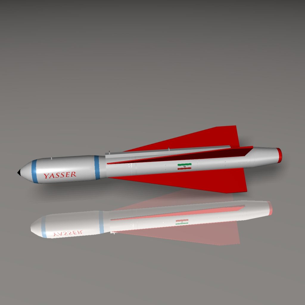Iranian Yasser ASM Missile 3D Model - FlatPyramid