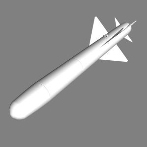 Japanese ASM-1 Missile 3D Model - FlatPyramid