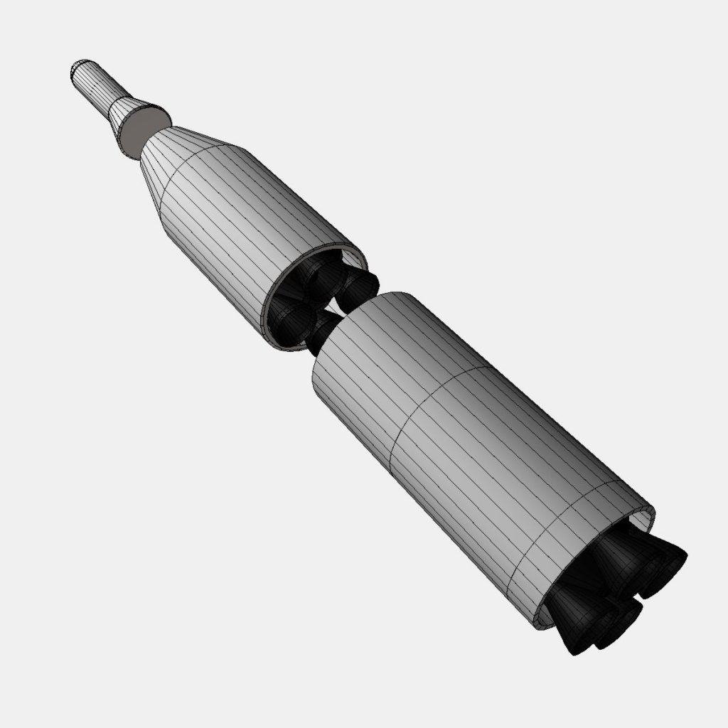 US Navy UGM-27 Polaris A1 Ballistic Missile 3D Model - FlatPyramid