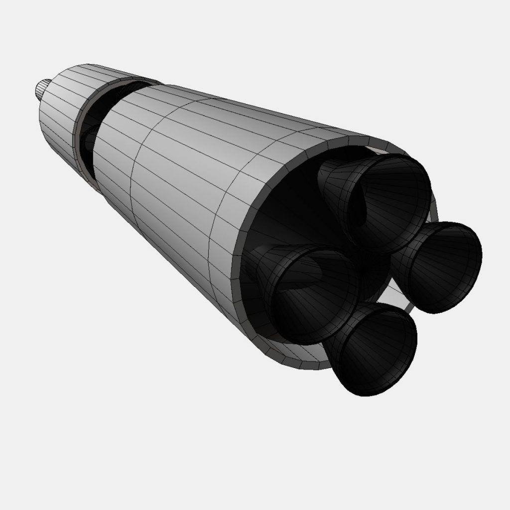 US Navy UGM-27 Polaris A1 Ballistic Missile 3D Model - FlatPyramid