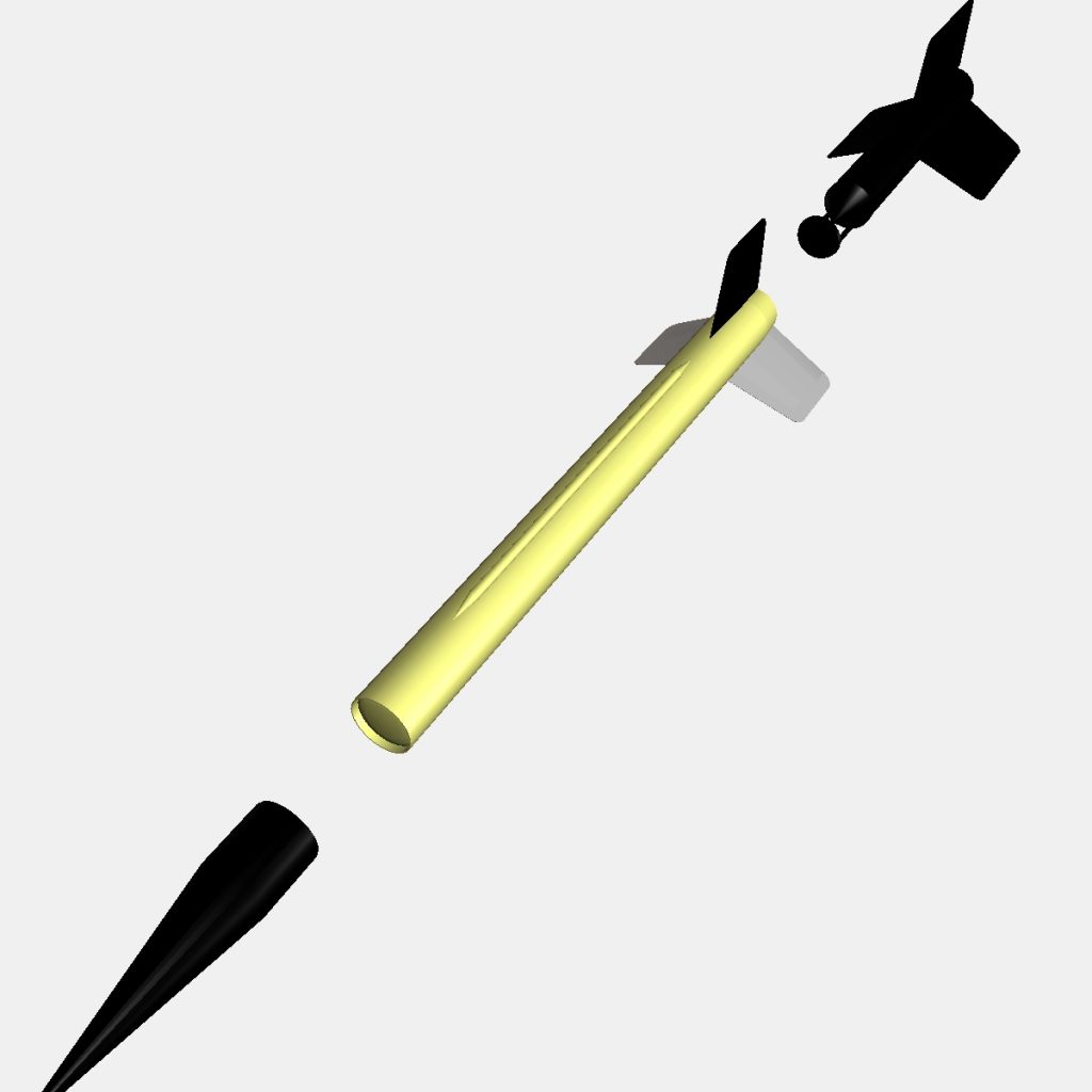 US WAC Corporal Rocket 3D Model - FlatPyramid